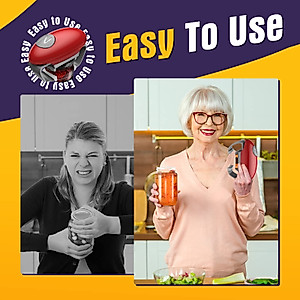 Electric Jar Opener for Weak Hands, Automatic Jar Opener Tool Fits Almost All Lid Sizes, Auto-off Bottle Opener for Seniors with Arthritis