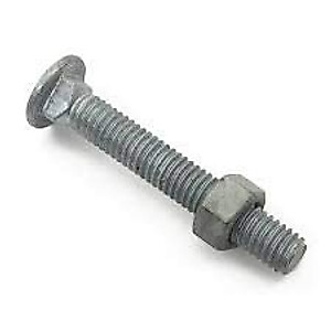 5/16"-18 x 8" Hot Dipped Galvanized Carriage Bolt w/Nuts, Full Thread, Grade A, Quantity 50 - by Fastener Depot, LLC