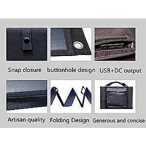 Solar Panels 60W Portable Solar Charger Foldable Solar Panel with USB Dc Port Waterproof for Travel Camping Garden USB Devices