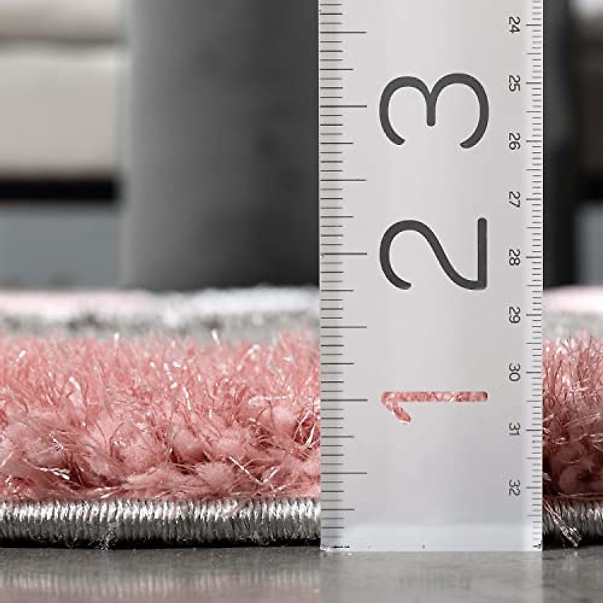 Well Woven Loecke Blush Triangle Boxes Geometric Thick Soft Plush 3D Textured Shag Area Rug 8x10 (7'10" x 9'10")