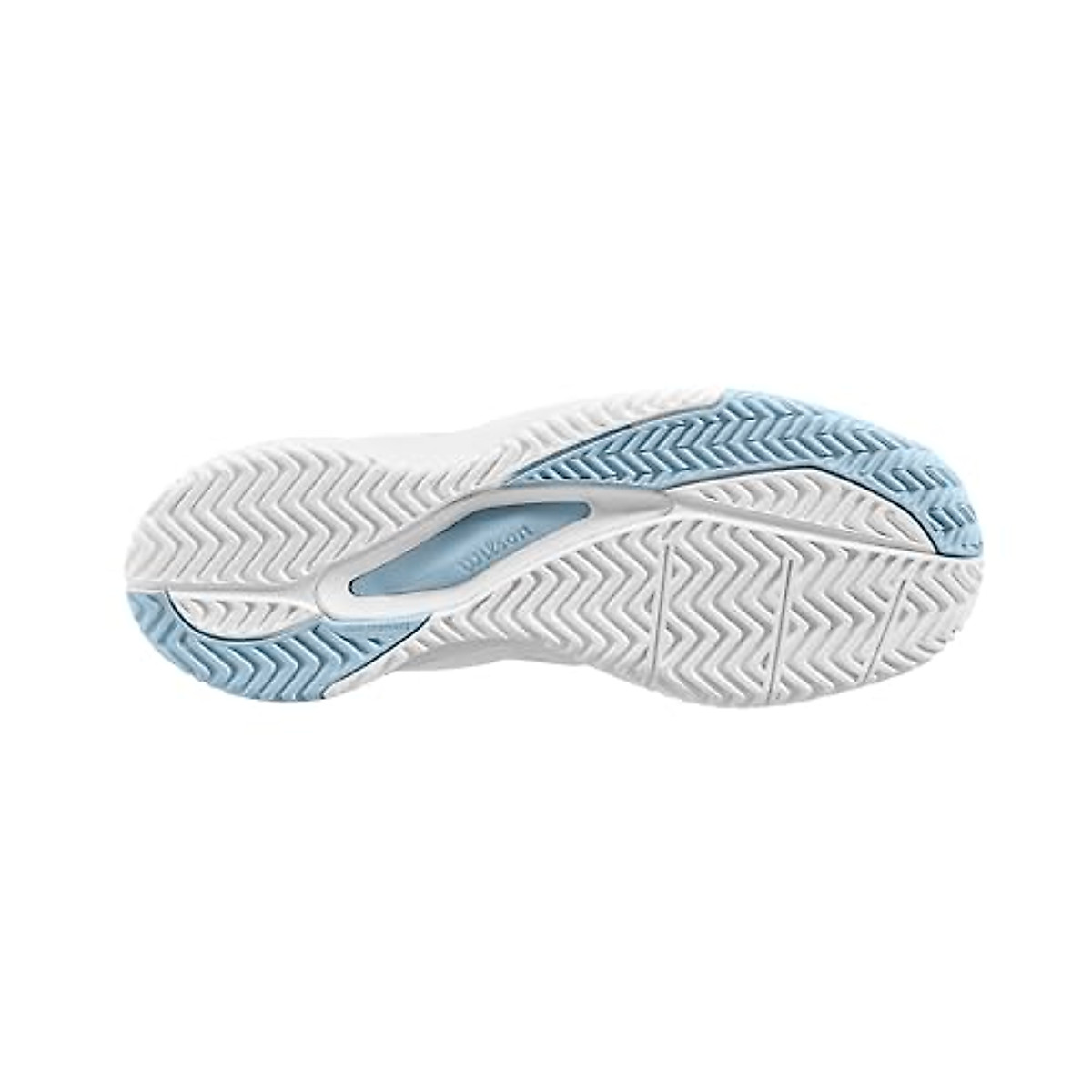 WILSON Women's Rush Pro Ace Sneaker, White/Baby Blue, 9