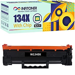 134X 134A Toner Cartridges 1-Pack High Yield (with Chip) Compatible Replacement for HP 134X W1340X 134A W1340A for HP M209dw MFP M234dw M234sdn M234sdw Printer Ink Black