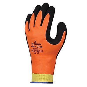 SHOWA 406 Latex Rubber Insulated Winter Work Glove with Acrylic/Nylon Liner, X-Large (Pack of 12 Pair)
