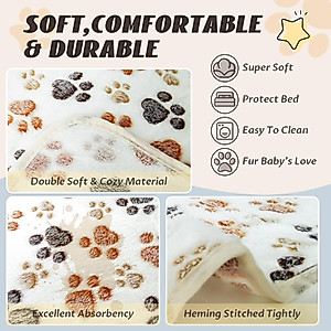 YedsIntu 6 Pcs Absorbent Guinea Pig Blankets Washable Small Animal Fleece Bedding Cage Liners Reusable Pet Pee Pad Sleep Mat Pad Cover for Hamster Ferret Rabbit Chinchilla Hedgehog (16"x24")