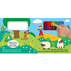 Farm Counting Adventure - Children's Touch and Pop Board Book with Fidget Pop Toy