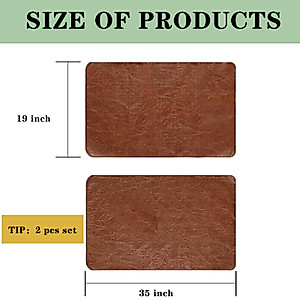 Ntomtuex Faux Leather Couch Arm Cover PU Armrest Slipcover Waterproof Armrest Covers for Sofa Recliner Chair Arm Protectors for Pets Set of 2 Brown