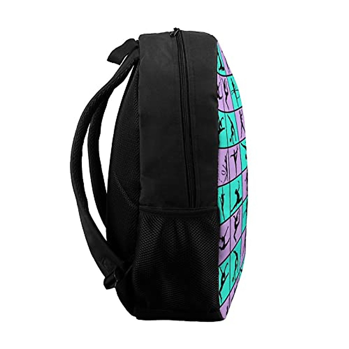 Gymnastics Lovers Backpack for Books Pencil Box Laptop - Adjustable Gymnast Print Backpack Travel Daypack Gift