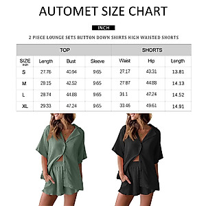 AUTOMET 2 Piece Sets For Women Lounge Wear Matching Two Piece Pajama Fashion Oversized Shirts And Shorts Spring Outfit 2025 Pink02 M