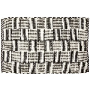 DII Contemporary Square Recycled Yarn Rug, Gray Checker, 2x3'