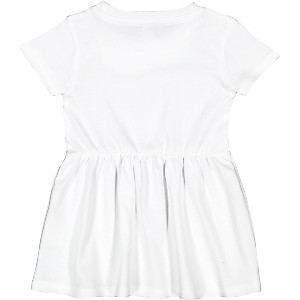 inktastic He is Risen Cross with Script and Flowers Infant Dress 24 Months White 3e566