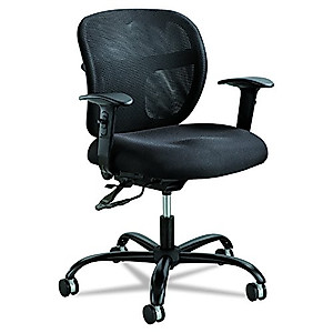 Safco Products Vue Intensive-Use Task Chair, Black, mid-back (3397BL)