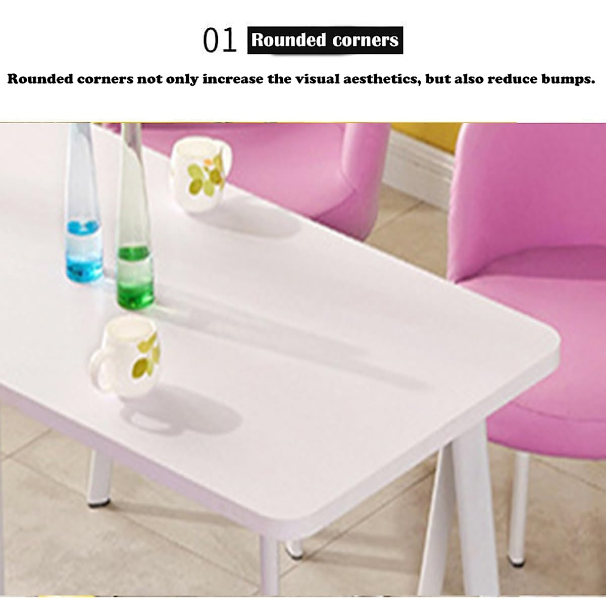 EpuzeR Dining Office Conference Table Set, Reception Meeting Table Coffee Table and 4 Chair, Metal Frame, Wooden Marble top, 60 * 120cm (Color : Black)