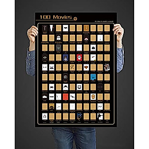 NTZS 100 Movies Scratch Off Poster - Top Films of All Time Bucket List (16.5" x 23.4")…