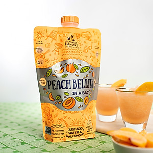 Lt. Blender's Peach Bellini in a Bag - Wine Slushie Mixes - Each Bag Makes 1/2 Gallon of Frozen Peach Bellini Mix – Non-GMO Wine Freezer mix - Make with Wine, Liquor or as a Mocktail - (Pack of 3)