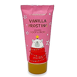 Simple Pleasures Stocking Stuffers - Ultra Plush Cozy Sock and Foot Lotion Care Package Gift Set - 2.2fl oz - Vanilla Frosting