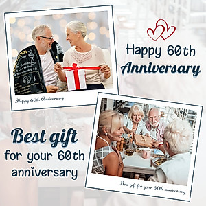 60th Anniversary Blanket Gifts Gift for 60th diamond Wedding Anniversary Sixty Years of Marriage Gifts for Couple Wife Husband Dad Mom Parents Grandpa Grandma Grandparents Back in 1964 Blanket 60x50