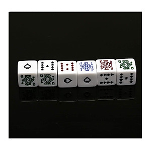 Leatherette Dice Cup with Poker Dice, Felt Lining Quiet Shaker for Playing Yahtzee/Farkle/Liars Dice,