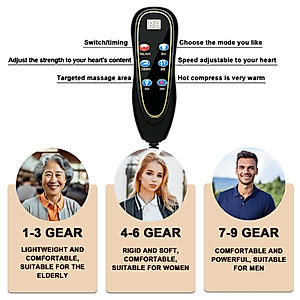 JPWDDWYT Full Body Massage Mat with Heat Massage Chair pad Foot Massager Multifunction Foldable Heating Cushion 9 Massage /3 Timing Modes Shiatsu Massage Pad (Blue)