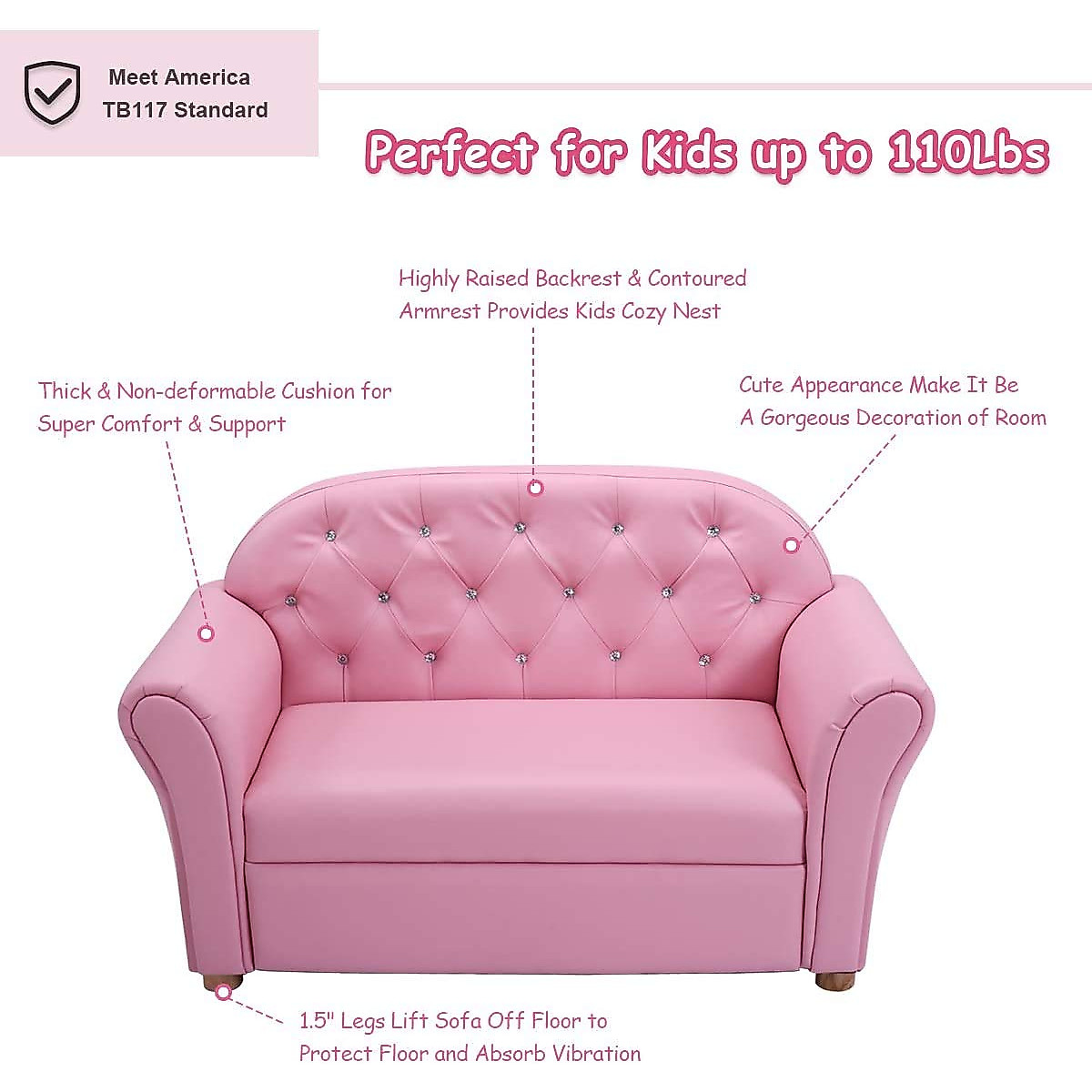 ReunionG Kids Sofas, Pink