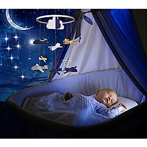 Baby Crib Mobile, Airplane Baby Mobile, Crib Mobile for Boys Nursery Decor