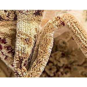 Unique Loom Versailles Collection Traditional Classic Medallion Motif Area Rug (2' 7 x 10' 0 Runner, Tan/ Ivory)