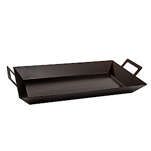 BBQ Hack Skillet Hack,Nonstick Carbon Steel Skillet,Stovetop,Oven,Grill, and Campfire Griddle, Stir Fry,Meats,Breakfast and More,The Perfect Camping Cookware Tool (12" Deep X 21" Wide Skillet Hack)