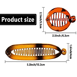 9 Pieces French Banana Clip Comb Fishtail Hair Clips and Flexible Ponytail Holders - Interlocking Hair Styling Accessories for Women