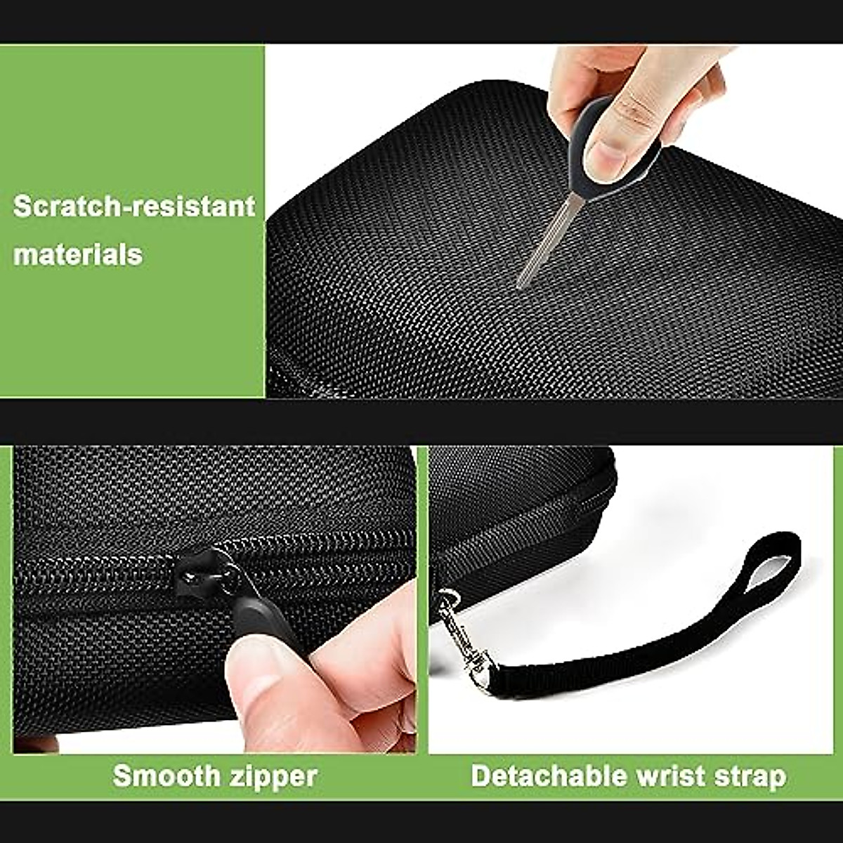 Digital Camera Case Compatible with VAHOIALD FHD 1080P/ for CAMKORY Digital Point and Shoot/for KODAK PIXPRO FZ45-BK 16MP Vlogging/for IWEUKJLO/for Nsoela, Holder for SD Card More- Black (Box Only)