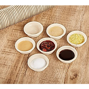 QIHYCUF Paper Feeding Cups Samll 0.5 oz Gecko Food and Water Feeding Dish Ledge Accessories Bowls for Crested Gecko Lizards Reptiles Pets (100cups)