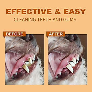 yadee Dog Dental Care Wipes - Cat & Dog Teeth Cleaning Finger Wipes - Dog Tooth Brushing Kit Dental Wipes - Reduces Plaque & Freshens Breath (100 Pcs)