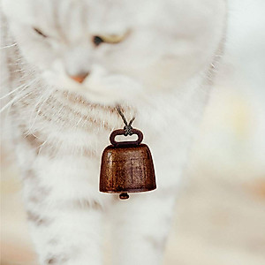 2 Pack Antique Style Metal Cow Bells, Super Loud Horse Sheep Copper Bells, Cattle Farm Animal Brass Bells, Metal Pet Bells Bronze Bell (Red Bronze)