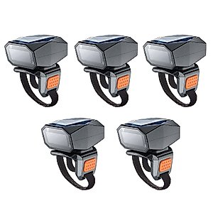 Eyoyo 2D Bluetooth Ring Barcode Scanner,Wearable Wrist Finger Wireless Scanner, Left/Right-Hand Operation,1D QR PDF417 Data Matrix Reader for iPhone, Android, Windows,Mac OS