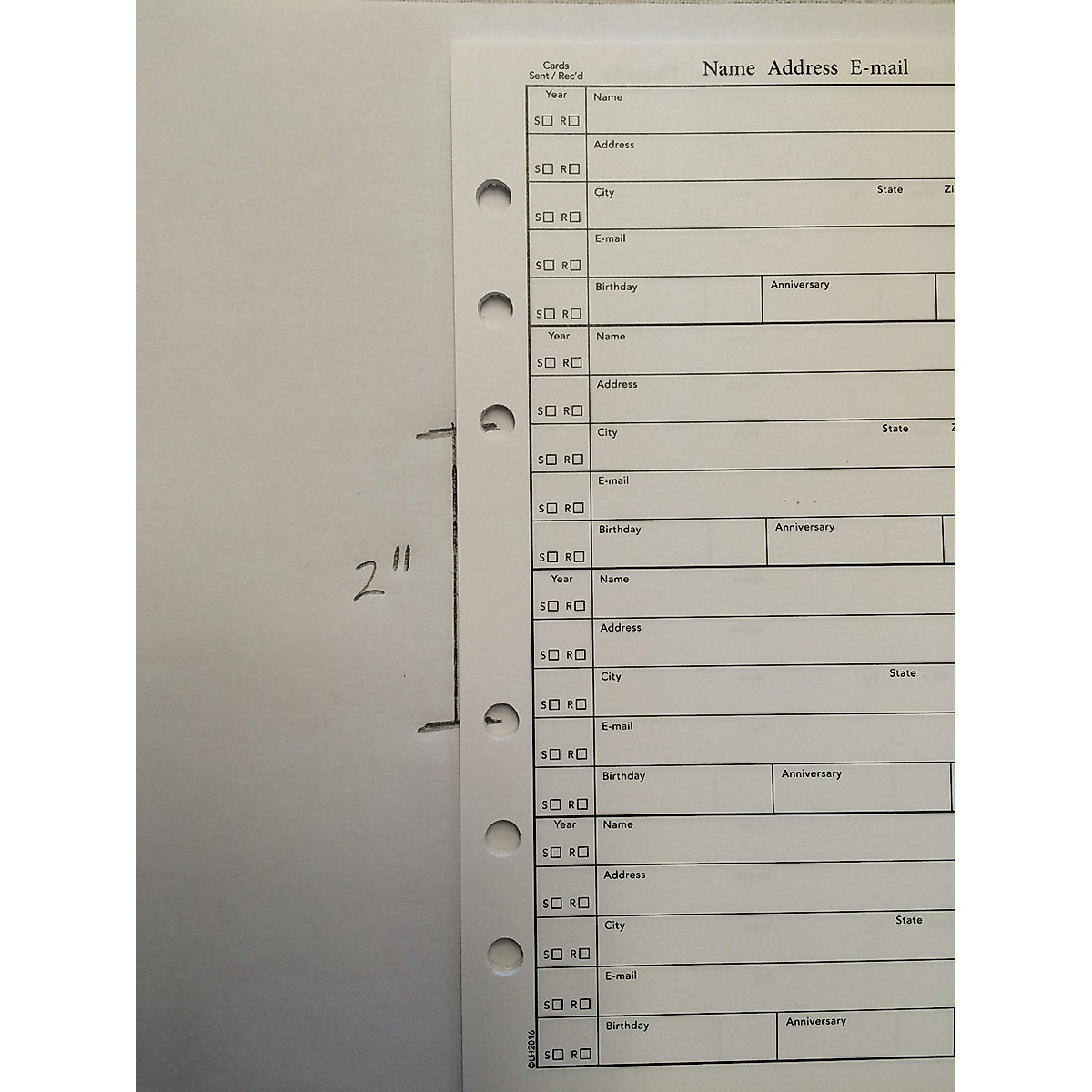 SELPONT 7 Inch Address Book Refill 14 Sheets (28 Pages) fits Many Older Hallmark Books