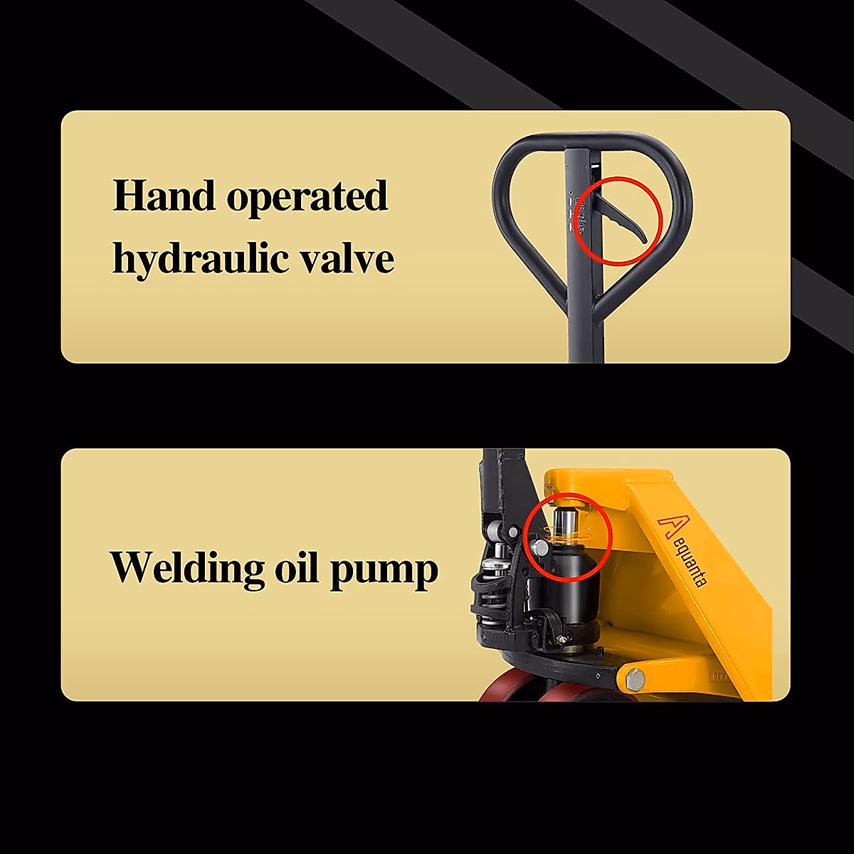 Aequanta Pallet Jack 3300lbs Capacity Electric Pallet Truck Lithium Battery Mini Type Jack 48''x27'' Fork and Manual Pallet Jack Industrial Hand Pallet Truck 48" Lx21'' W Forks 5500lbs Capacity