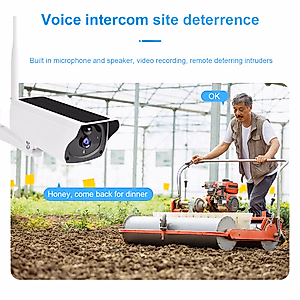 EKAT Security Camera Outdoor, Wireless Outdoor Cameras for Home Security, Solar Security Camera, 2.4Ghz WiFi, Motion Detection, Night Vision, IP66 Waterproof, Solar Charging