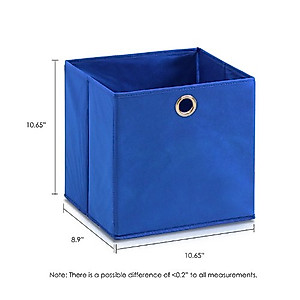 Furinno Laci NW13116 Foldable Storage Organizer with Round Ring Handle, Blue, Set of 3