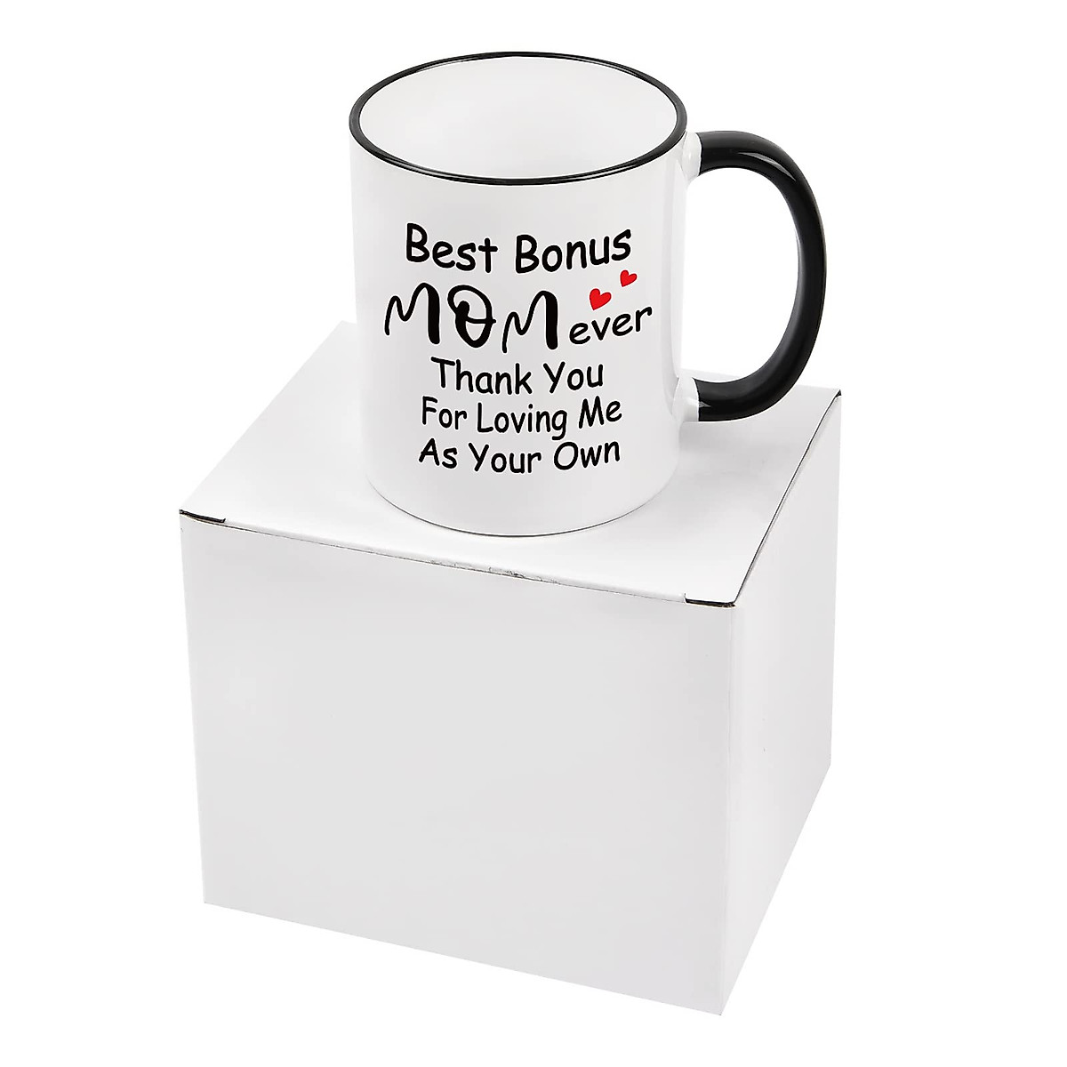 Cabtnca Bonus Mom Gifts, Best Bonus Mom Ever Mug, Bonus Mom Mothers Day Gifts, Bonus Mom Mug, Bonus Mom Gifts from Daughter, Step Mom Mothers Day Gifts, Bonus Mom Birthday Christmas Gifts, 11Oz