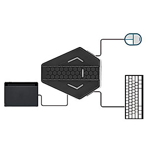 Kafuty-1 Keyboard and Mouse Converter,Gaming Keyboard and Mouse USB Adapter Converter for X-360/X-1/P3/P4/N-Switch Game Console Gamepad,Black(Black)