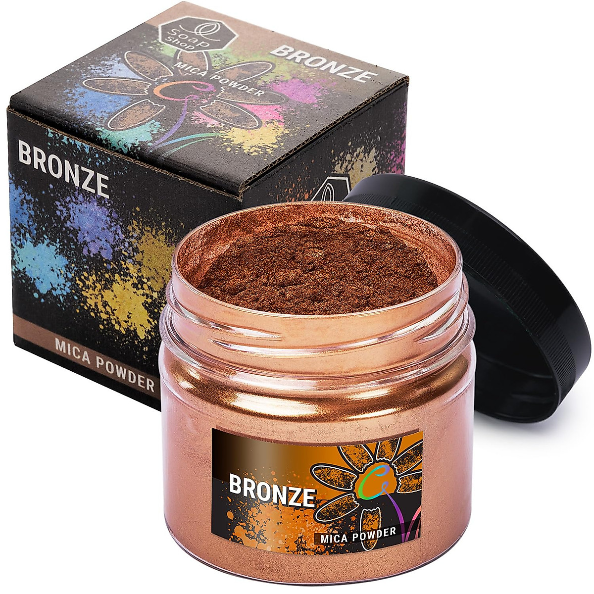 Mica Powder (Bronze) 2 oz – Soap Making Kit – Powdered Pigments Set – Soap Making dye – Single Color - Hand Soap Making Supplies - Resin Dye - Mica Powder Organic for Soap Molds