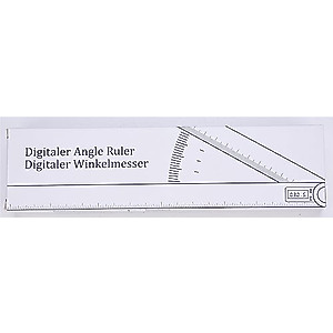 Digital Angle Finder Protractor, Preciva Digital Protractor 7 inch / 400mm Stainless Steel Measuring Ruler with Large LCD Display for Woodworking, Measurement (400MM)