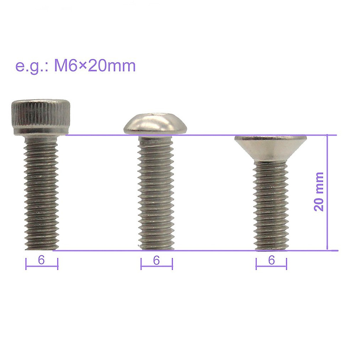 M6(Thread Dia. 6mm) Torx Pan Head Machine Screws (Pack 36-Piece)