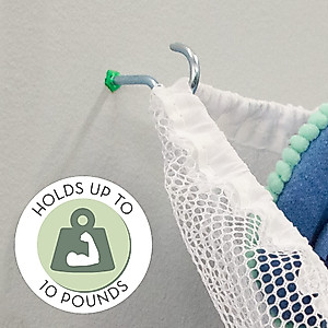 S&T INC. Stuffed Animal Net or Hammock, Mesh Hanging Stuffed Animal Storage Net, Hardware Included, White, Stretches up to 55 Inches, 2 Pack