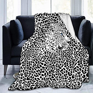 Cheetah Print Fleece Throw Blanket,330GSM 40"x50" Fuzzy Cozy Comfy Super Soft Cheetah Print Blanket Gifts for Women Kids Boys and Girls