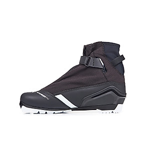 Fischer Men's XC Comfort PRO Adult Warm Lightweight Durable Stable Non Slip Fitness Outdoor Nordic Cross Country Ski Boots, Black/White, Size 43