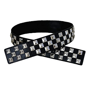 Shopular New Black White Casual Waistband Wild Punk Fashion Studded Rivet Belt Band New 39 inch
