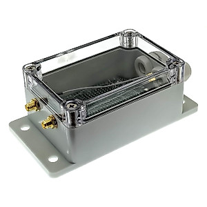 qBox DIY IOT Enclosure Plus Kit (Two SMAs), IOT Enclosure for Arduino MKR Feather ESP32 Cellular LoRa WiFi Board, Waterproof IP65 Enclosure with Glands, prototyping PCB connectors Set and Two SMAs