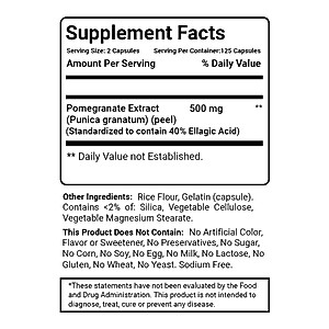 Best Naturals Pomegranate Extract 250 mg 250 Capsules