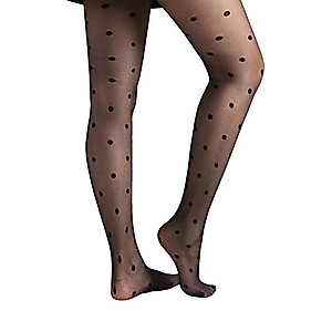 MakeMeChic Women's Heart Sheer Mesh High Waist Tight Black-1 one-size