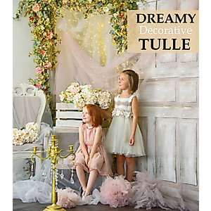 Luceinvita Black Tulle Fabric Roll, 54" x 40 Yards (120FT) Tulle for Halloween Decoration DIY Tutu Party Backdrop Baby Shower Table Skirts Gift Wrapping