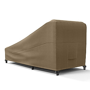 KHOMO GEAR Chaise Lounge Cover Panther Series - Heavy Duty Patio Furniture Cover (Brown)